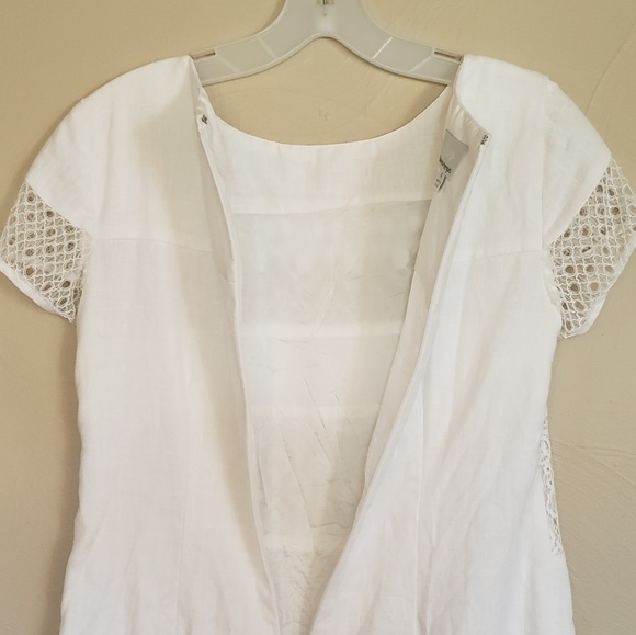 Donna Morgan | Dresses | Donna Morgan Striped Linen Lace Shift Dress 4 ...